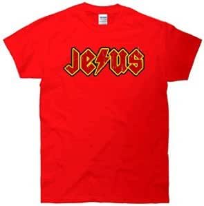 Amazon.com: Jesus Rocks Logo T-Shirt Red 6XL : Clothing, Shoes & Jewelry