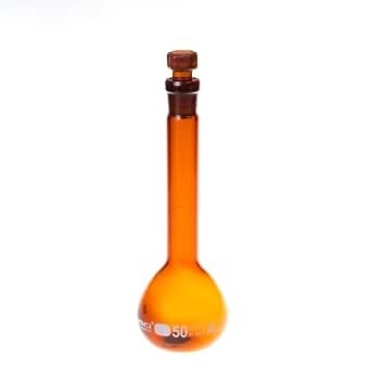 ALWSCI 50ML Volumetric Measuring Flask Set NS12/14 Glass Stopper, Amber ...