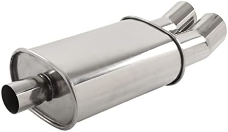 Aramox 57mm Dual Outlet Exhaust Muffler Exhaust Tip for DTM Style ...