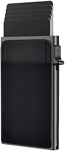 Stealodeal Black RFID Protected Aluminum pop Up Jacket Debit/Credit/ATM ...