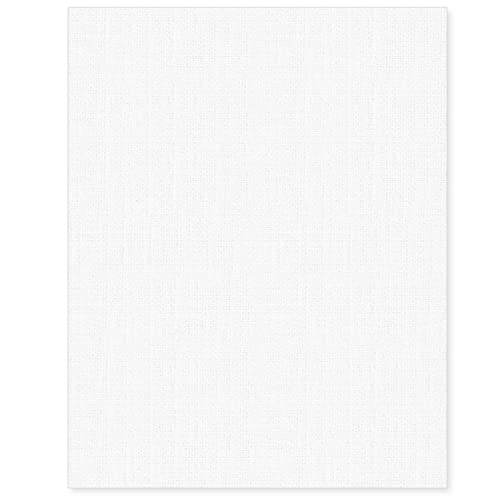 Snapklik.com : Linen Textured Cardstock White 100 Sheets 80 Lb Cover