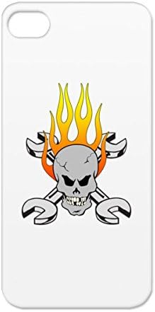Shapes Symbols TPU Silver Flaming Skull Wrench For Iphone 5 Case Cover ...