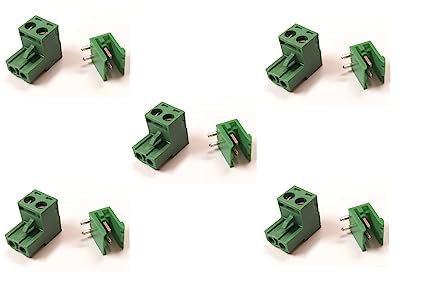 QBM Pitch Right Angle Screw Terminal Block Male Female Pair Connector ...