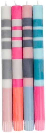 Amazon.com: British Colour Standard Candles Stripes Assorted Colors Eco ...