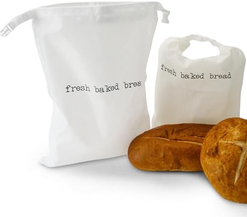 Amazon.com: Reusable Bread Bags for Homemade Bread - 2-Pack | 13"W x 18 ...