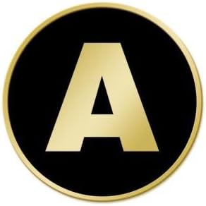 Amazon.com: Crown Awards Letter A Pins - Alphabet Initial Letter A ...