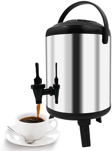 Amazon.com | Stainless Steel Insulated Beverage Dispenser, Cold and Hot Drink Dispenser 2.64 ...