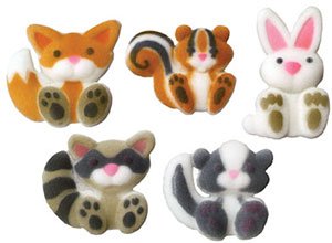 Amazon.com: Woodland Animals Assortment Sugar Decorations for Cakes and ...