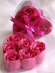 Amazon.com: Fuchsia Rose Petal Soaps (6 rose soaps per box) - 1 BOX ...