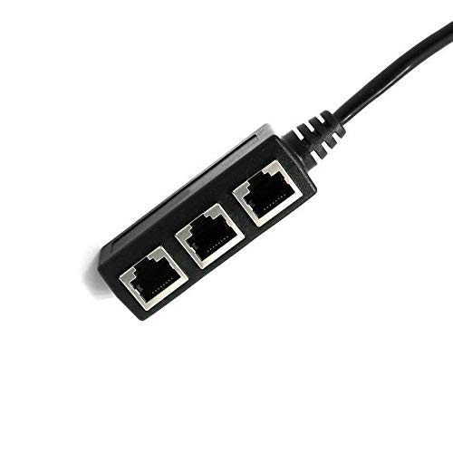 IVELECT RJ45 Male to 3 RJ45 Female Port Network Extender Cable Splitter ...