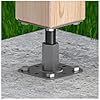Galvanised 100-150mm Height Adjustable Elevated Post Base Support (Size ...