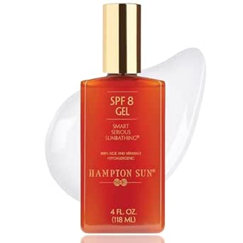 Amazon.com: Hampton Sun SPF 8 Classic Sun Gel, Ultra-Hydrating Luxury Sunbathing Gel, Walnut Oil ...