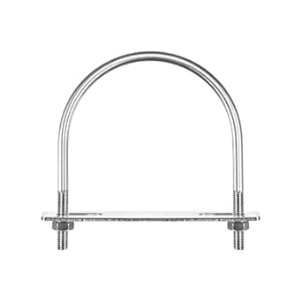 uxcell Round U-Bolts, 2 Sets 110mm(4.33") Inner Width 135mm Length M8 ...