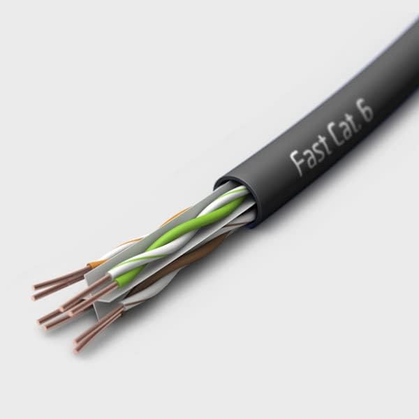 fast Cat. Cable Ethernet Cat6 Direct Burial para exteriores, cable Cat6 ...