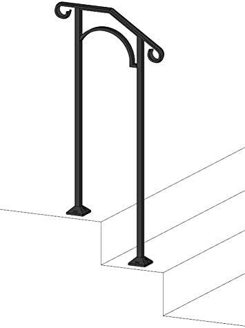 Iron X Handrail Arch #3 (No Fasteners) - Amazon.com