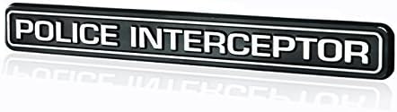 Amazon.com: Police Interceptor Emblem Badge in Black & Chrome - 6.75 ...