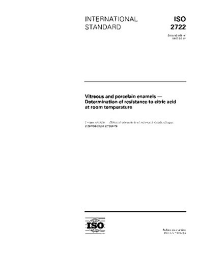 ISO 2722:1997, Vitreous and porcelain enamels - Determination of ...