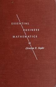 Essential Business Mathematics: Llewellyn R. Snyder: Amazon.com: Books