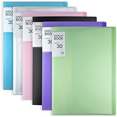 KALAHOL 6Pcs A4 Display Book 30 Pockets, Display Folders A4 with ...