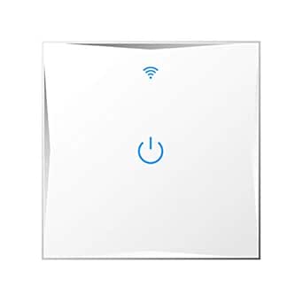 Lesim WiFi Light Switch, Smart Switch, Touch Switch Glass Panel 1 Gang ...