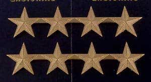 Amazon.com: 4 Stars 1" Corrugated Gold Pair Collar PINS Rank Insignia ...