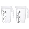 Amazon.com: PATIKIL Graduated Beaker, 2 Pack 500ml PP Plastic Liquid Measuring Cup Double Sided ...