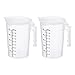 Amazon.com: PATIKIL Graduated Beaker, 2 Pack 500ml PP Plastic Liquid Measuring Cup Double Sided ...