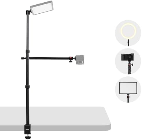 SMALLRIG Camera Desk Mount, Table Stand with Magic Arm, 13"-35.4 ...