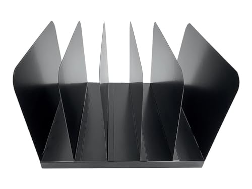 Huron Desktop File Organizer Vertical 5 Slot, Black Steel Best Deals ...