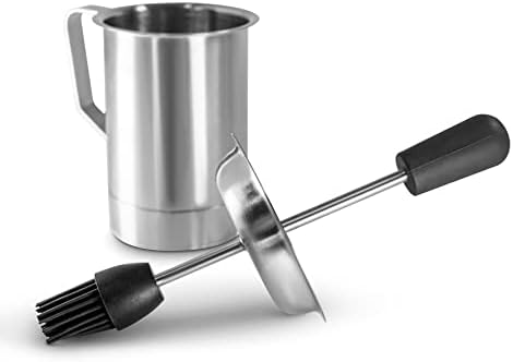 Amazon.com: iZAN BBQ Basting Pot with Basting Brush - Stainless Steel ...