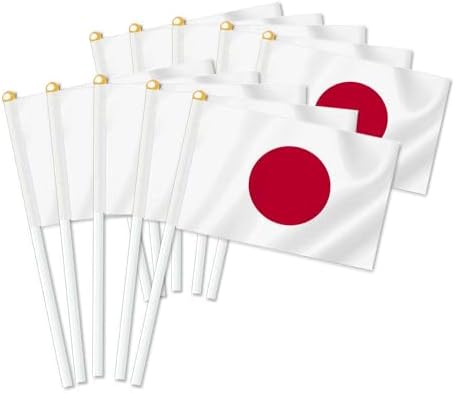 Amazon.com : 25PCS Japan Handheld Small Flag, Japanese Hand held Mini ...