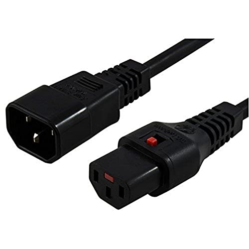 IEC Lock 1.5m EXTENSION CORD IEC C13/C14Black – BigaMart