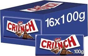 Crunch Milk Chocolate Sharing Bar 100g (Pack of 32 Bars) : Amazon.co.uk ...