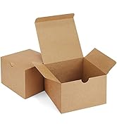 Amazon.com: Eupako White Gift Boxes 5x5x3.5 25 Pack Kraft Paper Gift ...