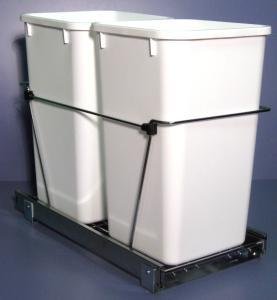 Amazon.com: Pull-Out Waste Container, 2-27 qt, w/FE Slides, Chrome ...