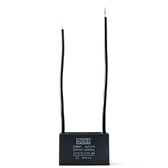 Amazon.com: JCM 2 Wire Ceiling Fan Capacitor 4uF 250VAC CBB61 : Electronics