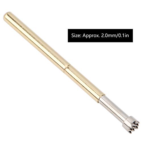 100Pcs Spring Test Tip, 9 Claws Brass Pogo Pins, P125H 2mm Spring ...