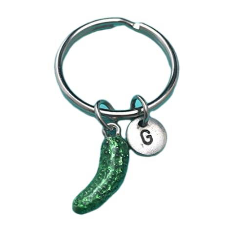 Amazon.com: Pickle keychain, pickle charm, food keychain, personalized ...