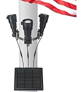 Amazon.com : GULADUS Flag Pole Light Solar Powered, 4640 Lumen Solar Flag Pole Light, Up to 15 ...