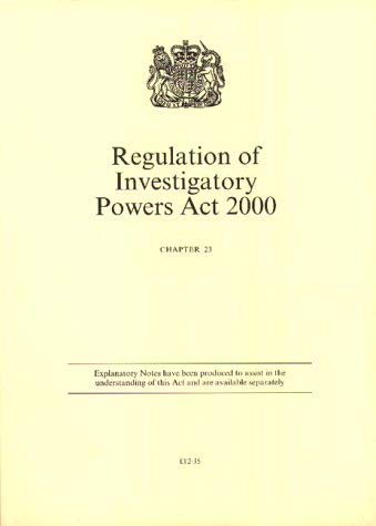 Buy Regulation of Investigatory Powers Act 2000: Elizabeth II. Chapter ...