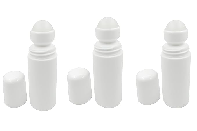 Hunky Dory 3pcs 30ml Empty Plastic Deodorant Roll on Containers Lip ...