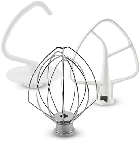 Amazon.com: IAGREEA Stainless Steel 3 Piece Kit - Dough Hook, Flat ...