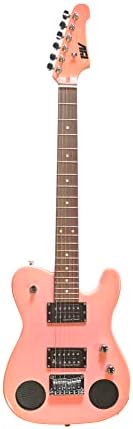 Amazon.com: IYV 6 String ITSP-300 Travel Guitar Shell Pink, Right ...