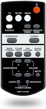 Amazon.com: Replacement Remote Control for Yamaha FSR71 ZK72120 Sound ...