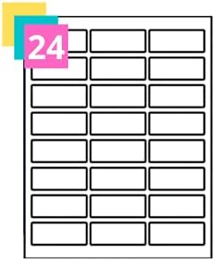 24 Labels per A4 Sheet, 100 Sheets 2400 Labels Total, Self Adhesive ...