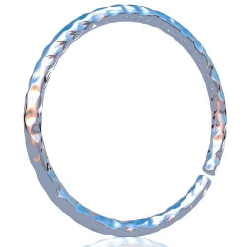 Amazon.com: Thin Silver Tragus Piercing Hoop – 925 Sterling Silver ...