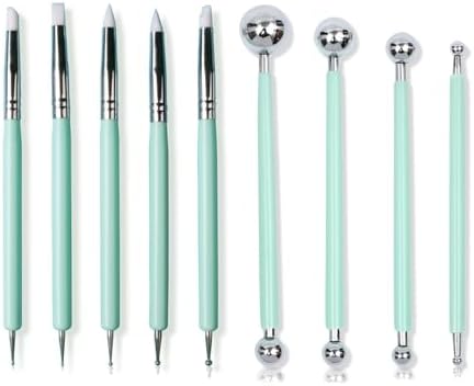9 PCS Silicone Clay Sculpting Tools, Ball Stylus Dotting Tools Double ...