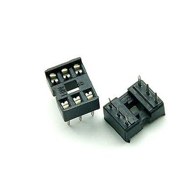 Amazon.com: elpart 80 pcs 6 Pin DIP IC Socket Adapter 6Pin Pitch 2.54mm ...