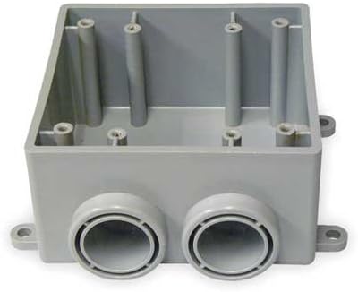 Weatherproof Box, 2Gang, PVC, 36.3 cu. in - Electrical Hubs - Amazon.com