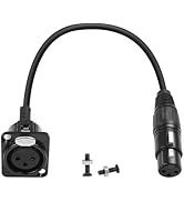 Amazon.com: QIANRENON XLR Male to Female Panel Mount Adapter - 3Pin ...